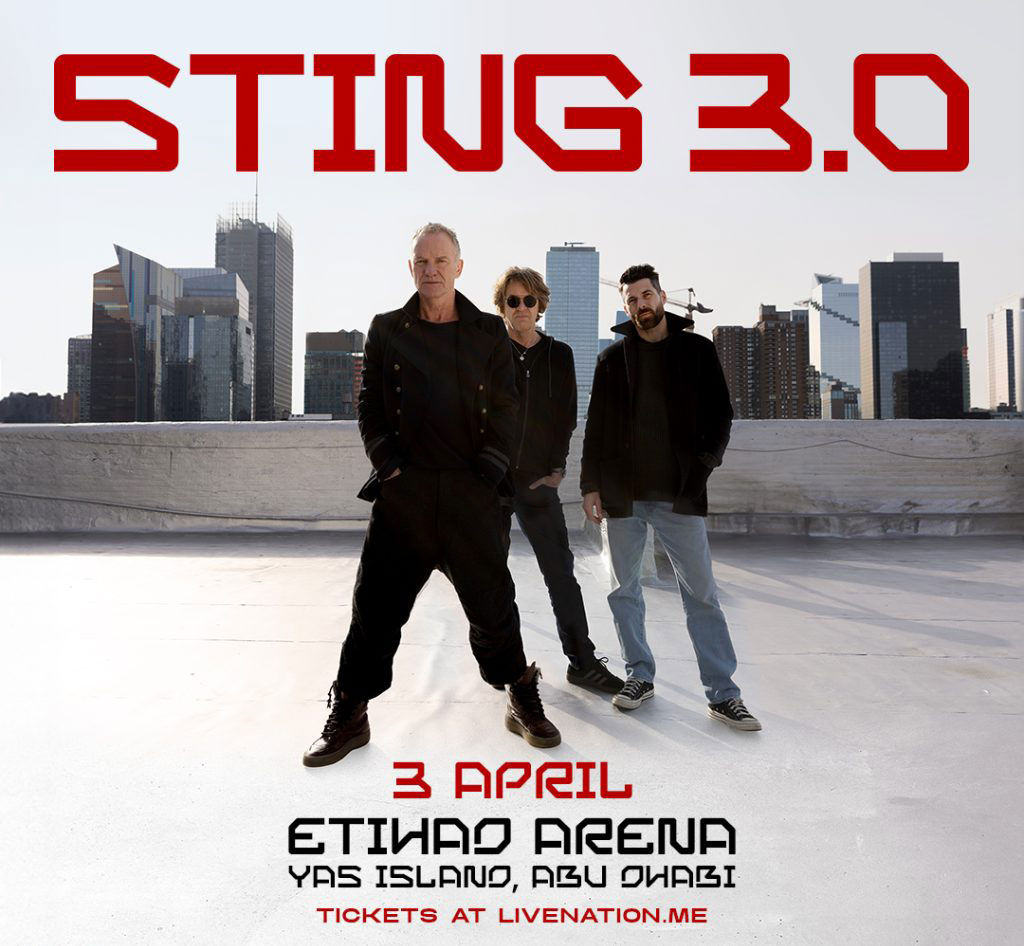 Sting 3.0 World Tour Comes to Abu Dhabi in April 2025